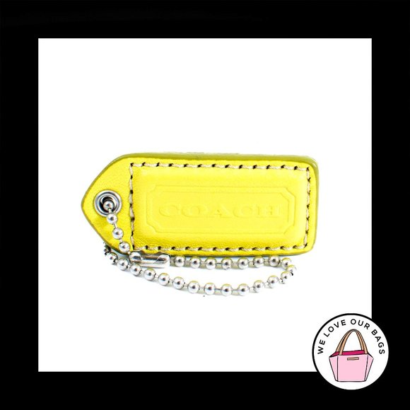 Coach | Accessories | 2 Medium Coach Bright Yellow Leather Nickel Key ...